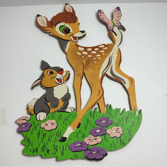 Disney | Accents | Vintage Disney Bambi And Thumper Wall Decor | Poshmark
